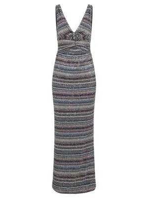 Missoni Sequin-embellished Striped Dress - Multi Blue Red