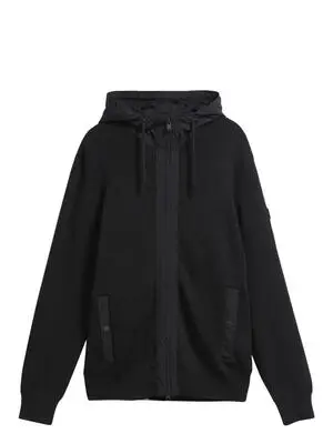 Barbour Long Sleeve Hooded Zip Knit Jacket - Black