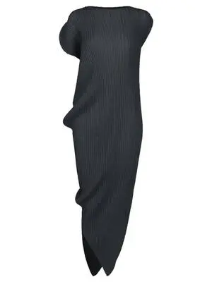Issey Miyake Pleated Midi Dress - Dark Navy