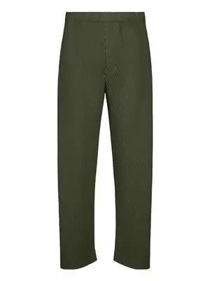 Issey Miyake Homme Plissé Slash Trousers - Dark Green