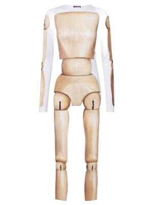 JEAN PAUL GAULTIER Trompe Lœil Jersey Midi Dress - No