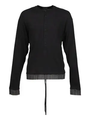 ANN DEMEULEMEESTER Long-sleeved Top - Black