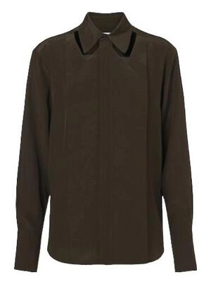 VICTORIA BECKHAM Cutout Silk Crêpe De Chine Blouse