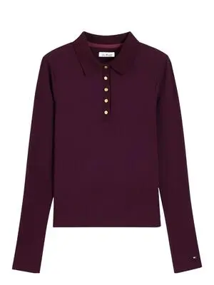 Tommy Hilfiger Rib Long-sleeve Polo Shirt - No