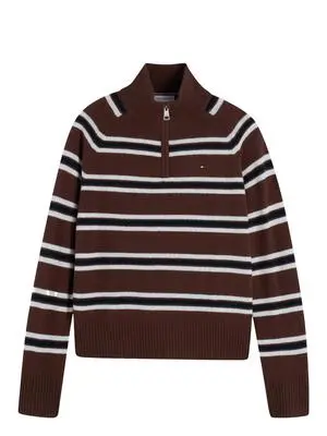Tommy Hilfiger Long-sleeved Striped Knitted Sweater - No