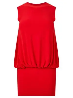 Norma Kamali Sleeveless Mini Dress Red