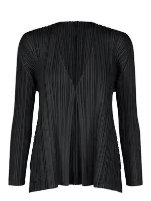 ISSEY MIYAKE Pleated Shawl-collar Jacket