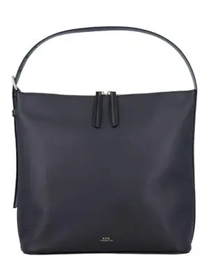 A.p.c. Vera Logo Stamp Tote Bag - Black