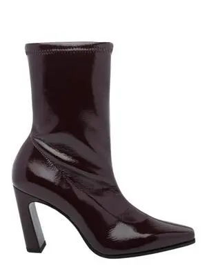 STUART WEITZMAN Square-toe High-heeled Ankle Boots Black
