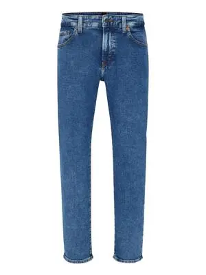 Hugo Boss Washed Straight-leg Jeans - Blue