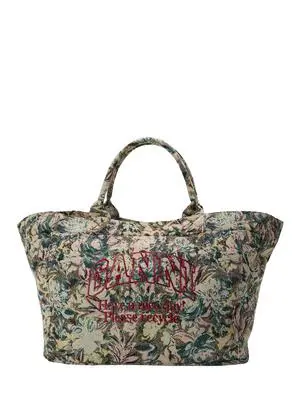 GANNI Xxl Print Tote Bag - Gray
