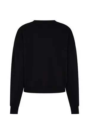 GUESS Round-neck Short-length Dropped-shoulder Sweatshirt