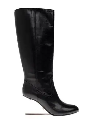 MAISON MARGIELA 80mm Leather Knee-high Boots - Black