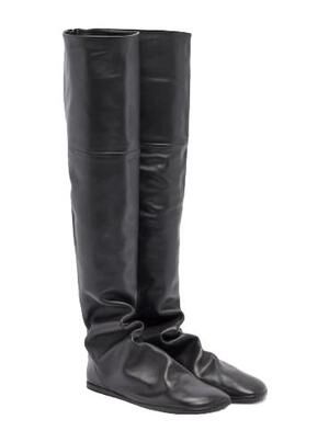 LEMAIRE Leather Knee-high Boots Black