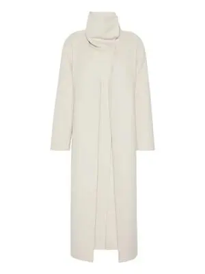 Sportmax Long Pure Wool Coat - Powder Powder