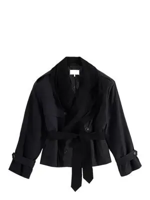 MAISON MARGIELA Draped Trench Jacket - Black