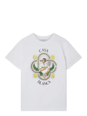Casablanca Illustration-printed Crewneck T-shirt - White