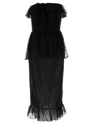Alessandra Rich Lace Dress - Black