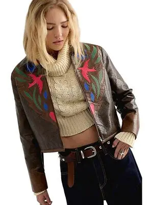 MOTHER The Open Book Zip Jacket - Brown