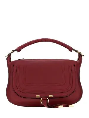 Chloé Tiziano Leather Small Marcie Shoulder Bag - Red