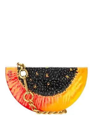 Chloé Printed Metal Tropicus Papaya Clutch - Multicolor