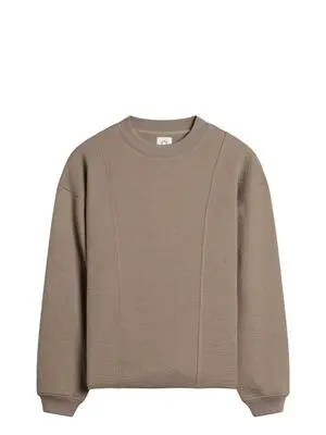 GANDER Raw Edge Crewneck Sweatshirt - Beige