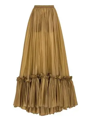 Saint Laurent Skirt In Nylon Camel