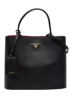 Prada 2010-2026 Large Saffiano Cuir Panier Satchel - Black