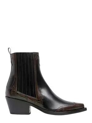 Sartore Two-tone Cowboy Boots - Black