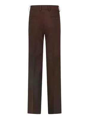 Incotex Pleated Straight-leg Trousers - Brown