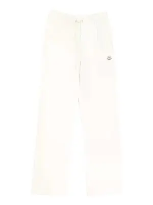 Moncler Logo-patched Straight-leg Trousers Neutrals