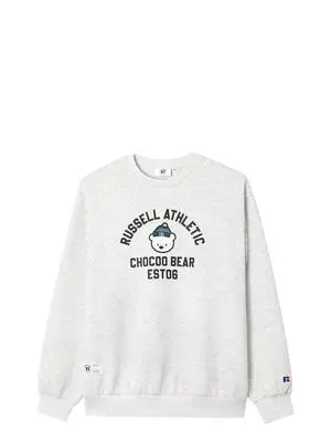 CHOCOOLATE X Russell Athletic Graphic-print Sweater Grey