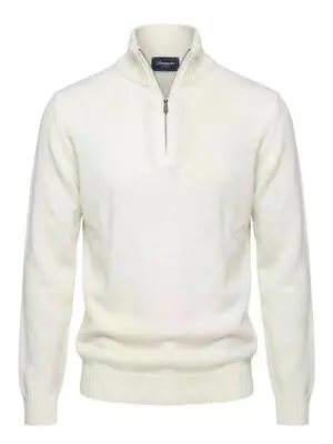 DRUMOHR Biscottino Quarter-zip Sweater - Neutrals