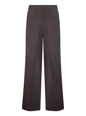 Peserico Pressed-crease Wide-leg Trousers - Brown