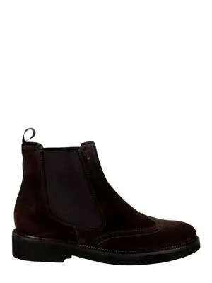 FRANCO FEDELE Brogue Chelsea Boots - Brown