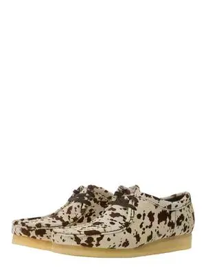 Clarks Wallabee Cow-print Boots Neutrals