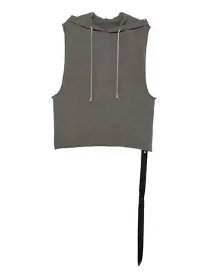 Rick Owens Sleeveless Hoodie Grey