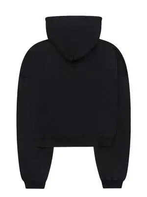 LỰU ĐẠN Washed Zip-up Hoodie - Black