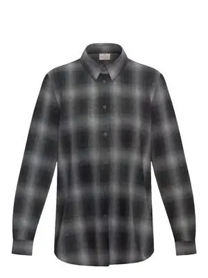 Marella Check-print Long-sleeve Shirt - Black