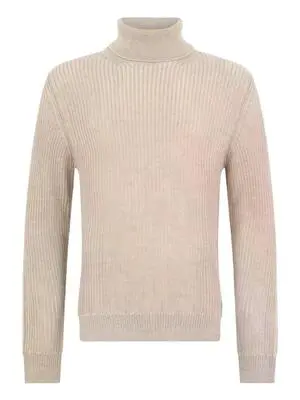 SLOWEAR Ribbed-knit Roll-neck Sweater - Neutrals
