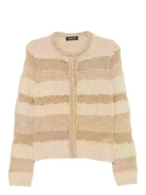 Fabiana Filippi Striped-knit Cardigan Neutrals