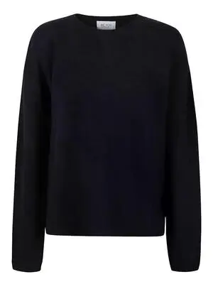 BEYOU Crew-neck Knitted Sweater - Blue