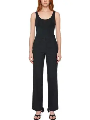 Antonelli Firenze Sangria Pressed-crease Straight-leg Trousers - Black