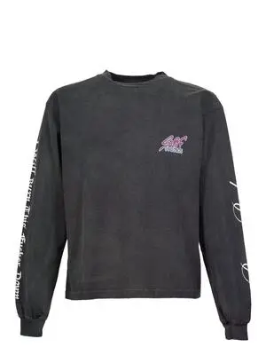 JUN/NAKAYAMA Leopard-print Graphic-print T-shirt - Black