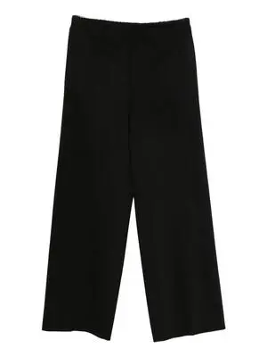 VIA MASINI 80 Elasticated-waist Wide-leg Trousers - Black