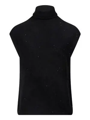 Antonelli Firenze Crystal-embellished Roll-neck Sweater Black