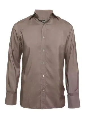 TOM FORD Camicia Silk Shirt - Brown