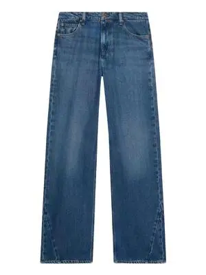 Guest In Residence Seam-detail Wide-leg Jeans - Blue