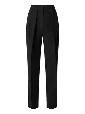 IL VOLO Pleated Silk Trousers - Black