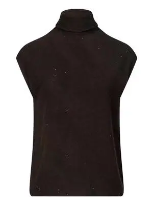 Antonelli Firenze Garfagnana Sequin-embellished Roll-neck Sweater - Brown